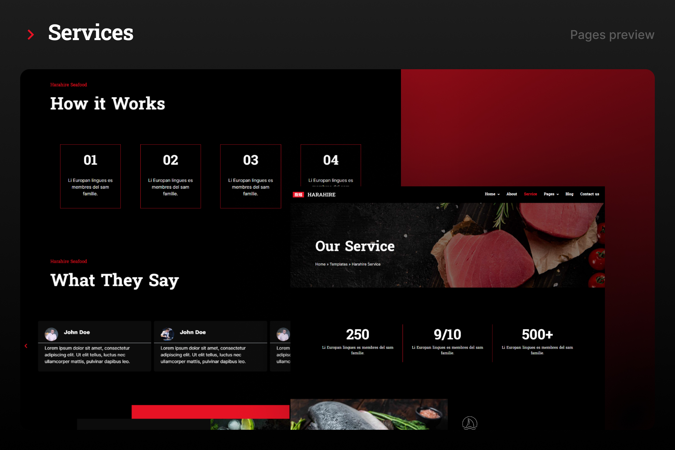 Harahire - Seafood Elementor Pro Template Kit by BrandEarth | ThemeForest